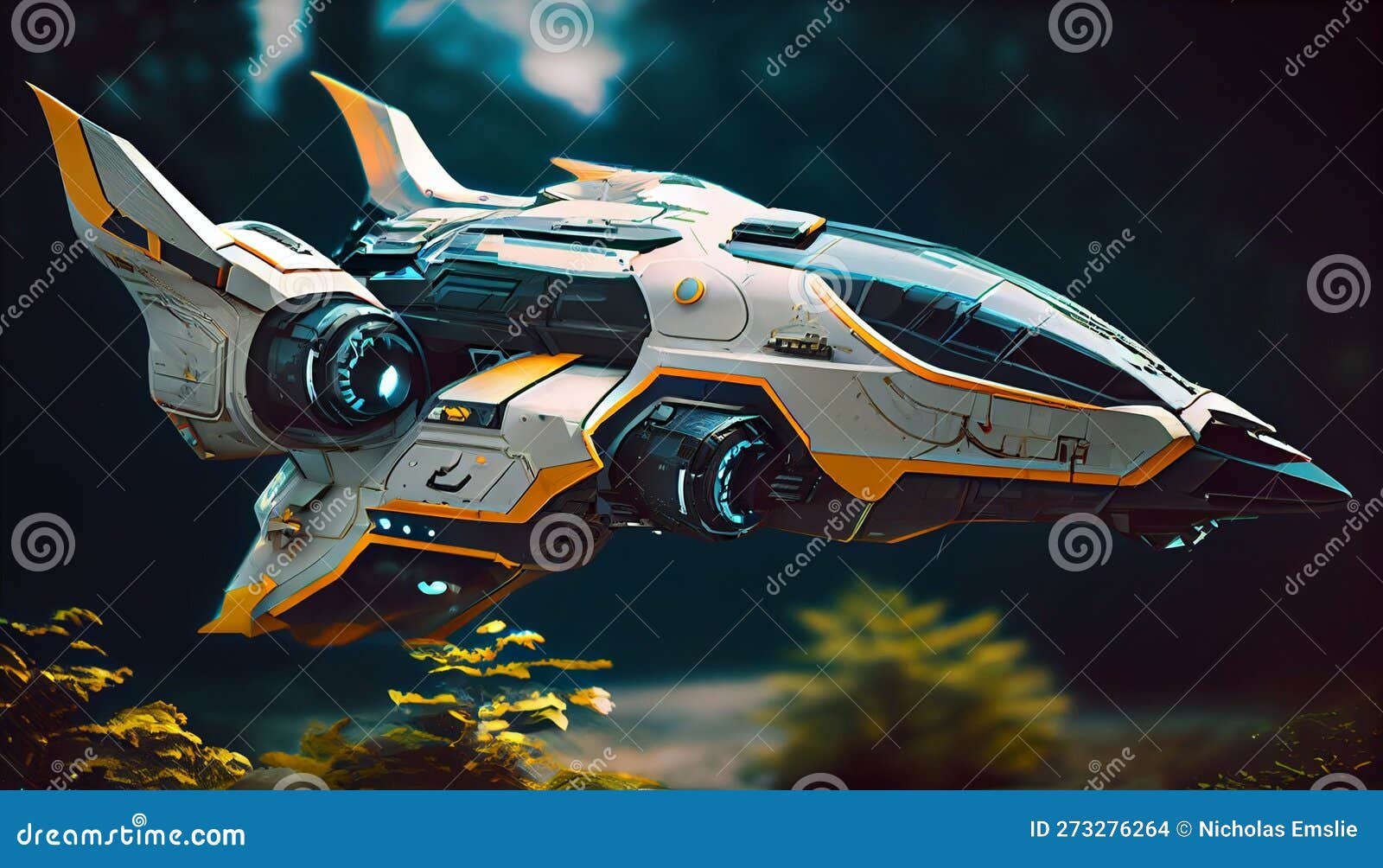 Spaceship ai generated stock illustration. Illustration of spaceship ...