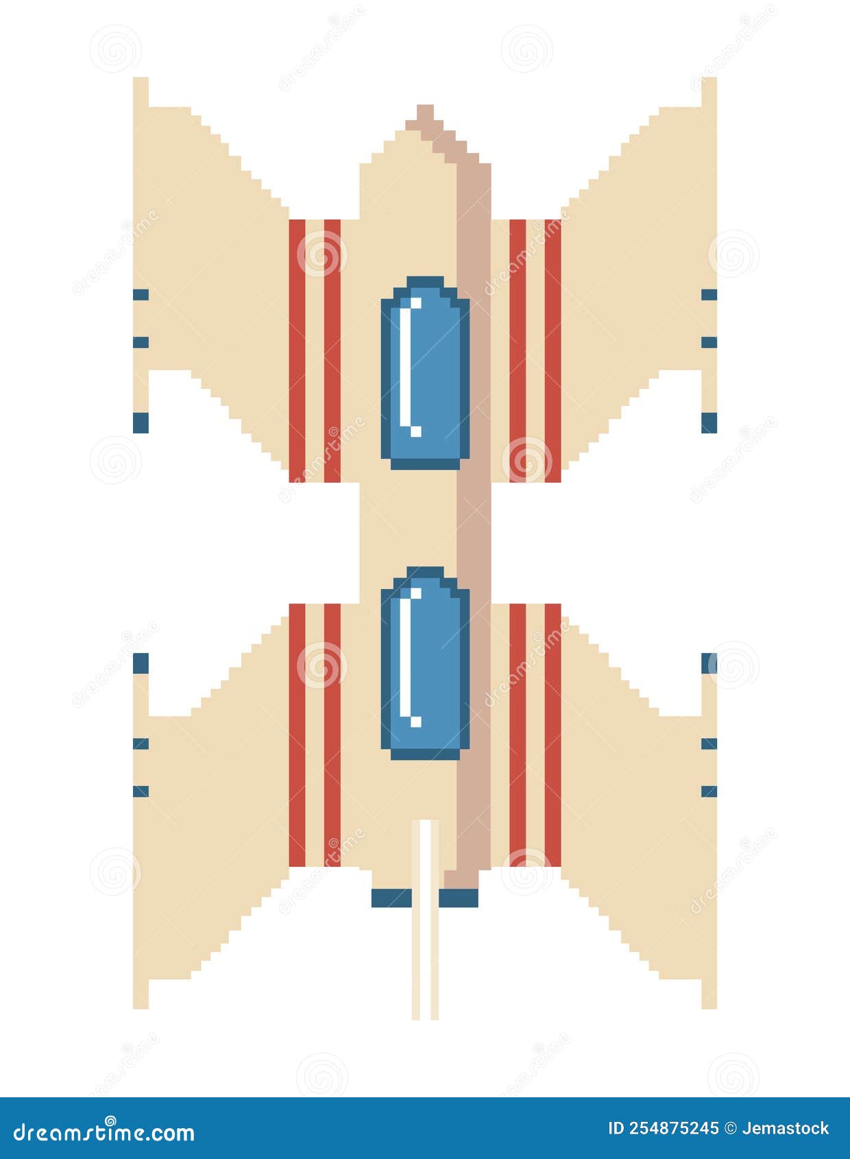 Spaceship Flying Eight Bit Style Stock Vector - Illustration of ...