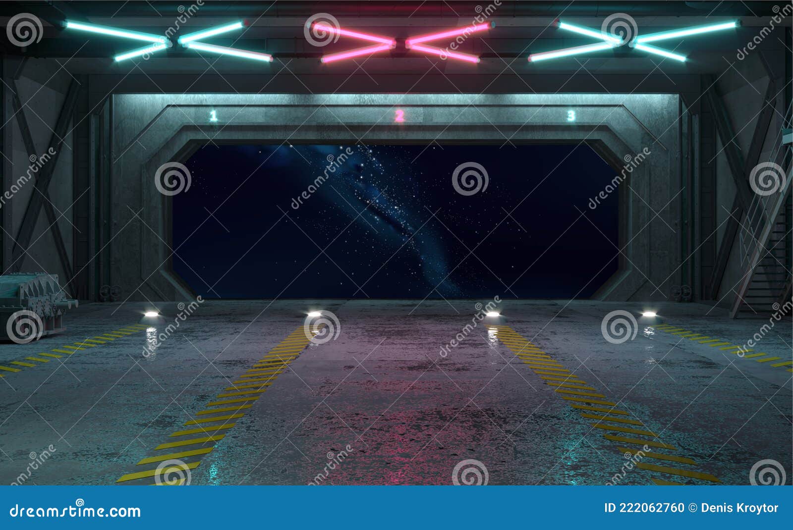 Spaceship Gateway Station in Orbit Stock Illustration - Illustration of ...