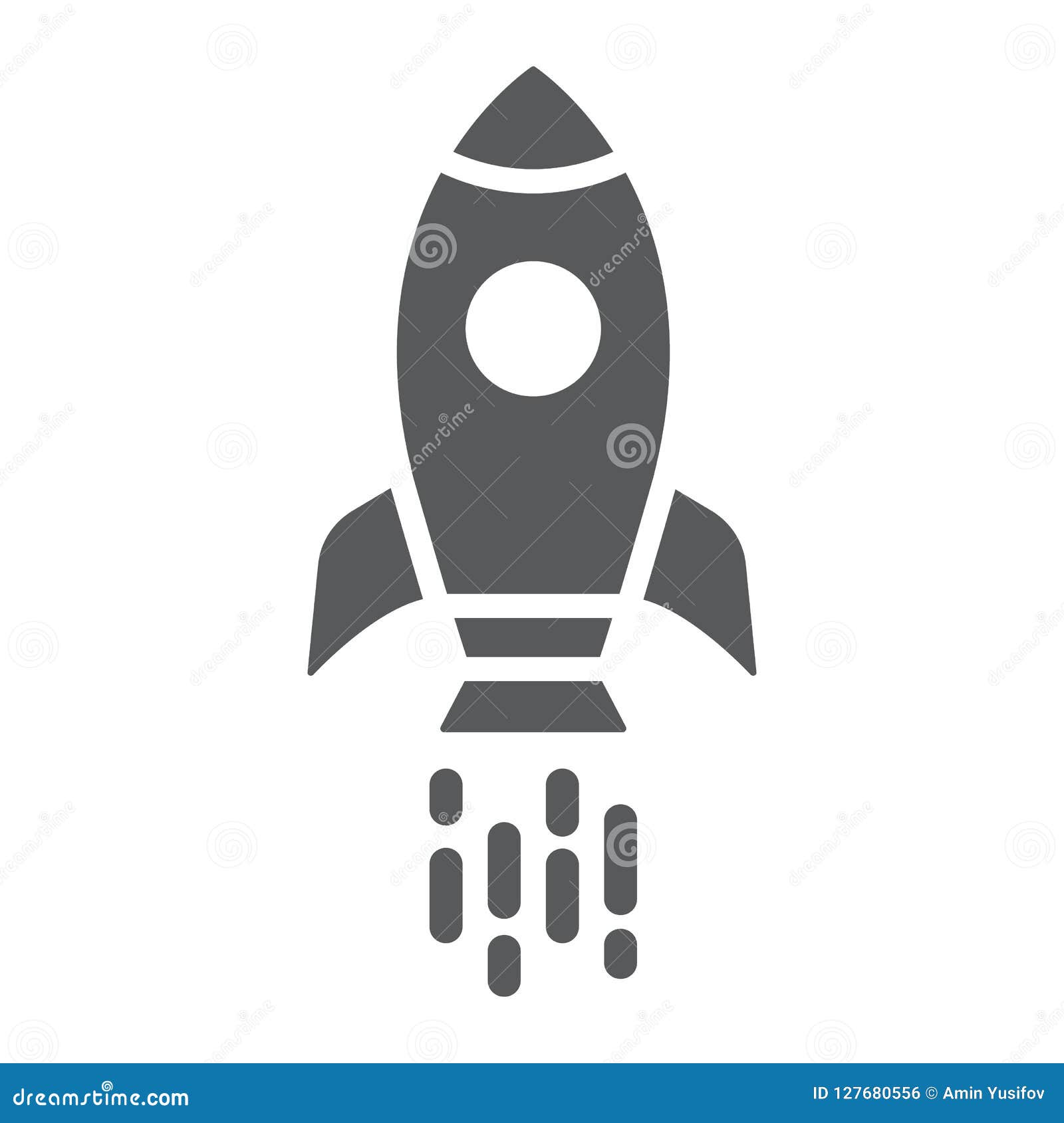 Spaceship Glyph Icon, Shuttle and Cosmos, Rocket Sign, Vector Graphics ...