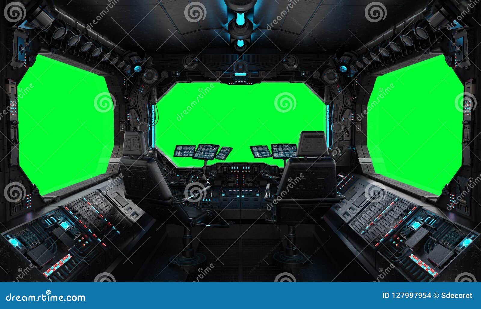 Spaceship Cockpit Interior