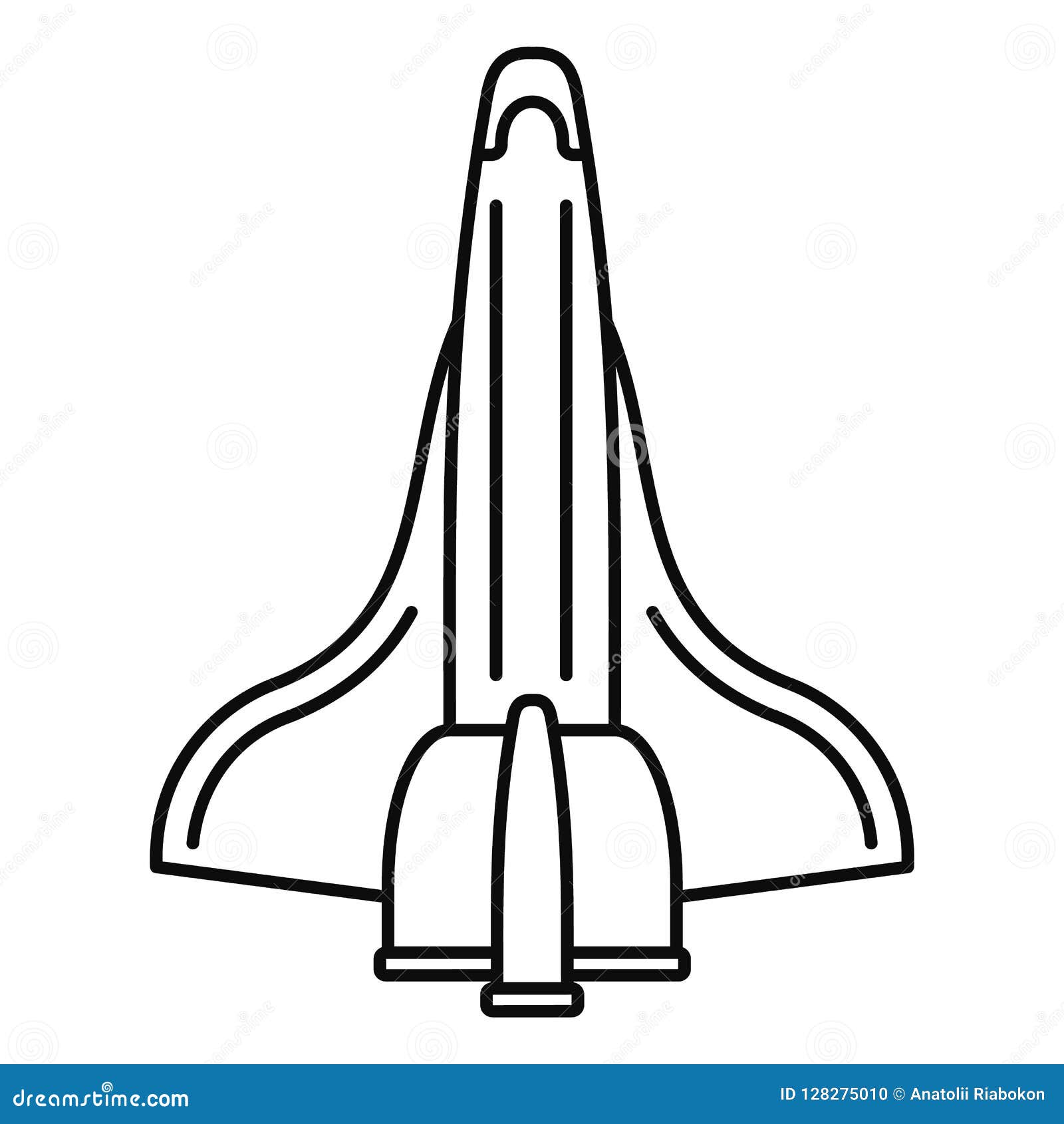 Spaceship Icon, Outline Style Stock Vector - Illustration of graphic ...