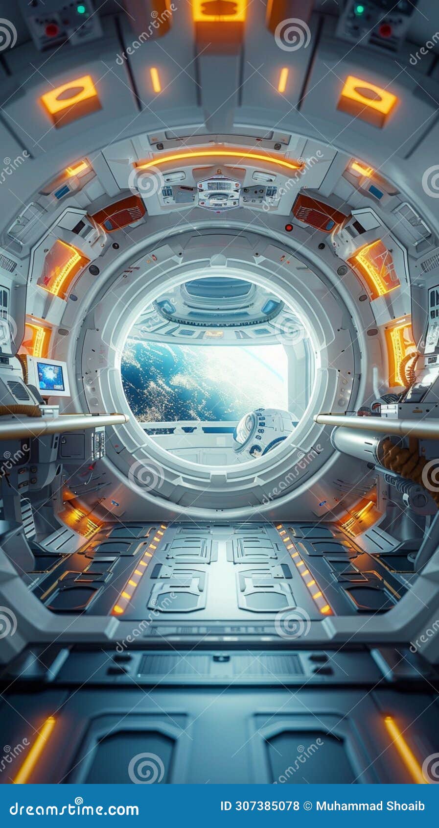 Spaceship Interior with Immersive Window View, Rendered in Stunning 3D ...