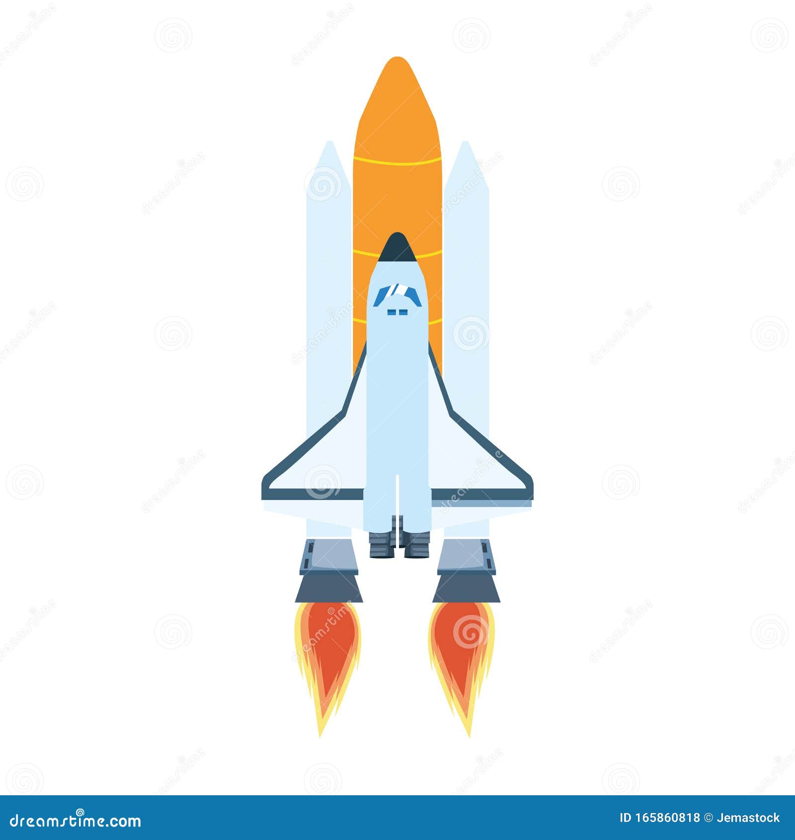 Spaceship Launch Icon, Colorful Design Stock Vector - Illustration of ...