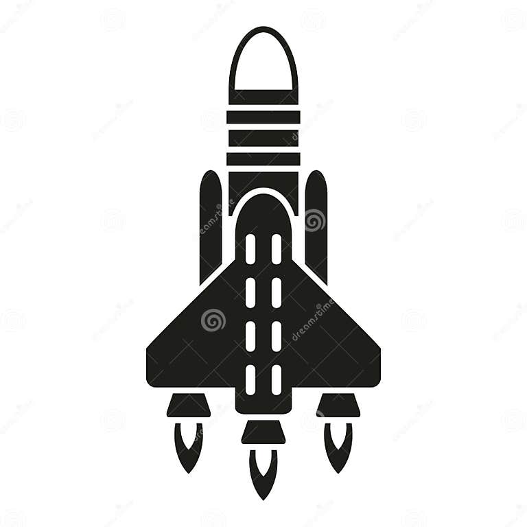 Spaceship Launch Icon Simple Vector. Space Fire Stock Vector ...