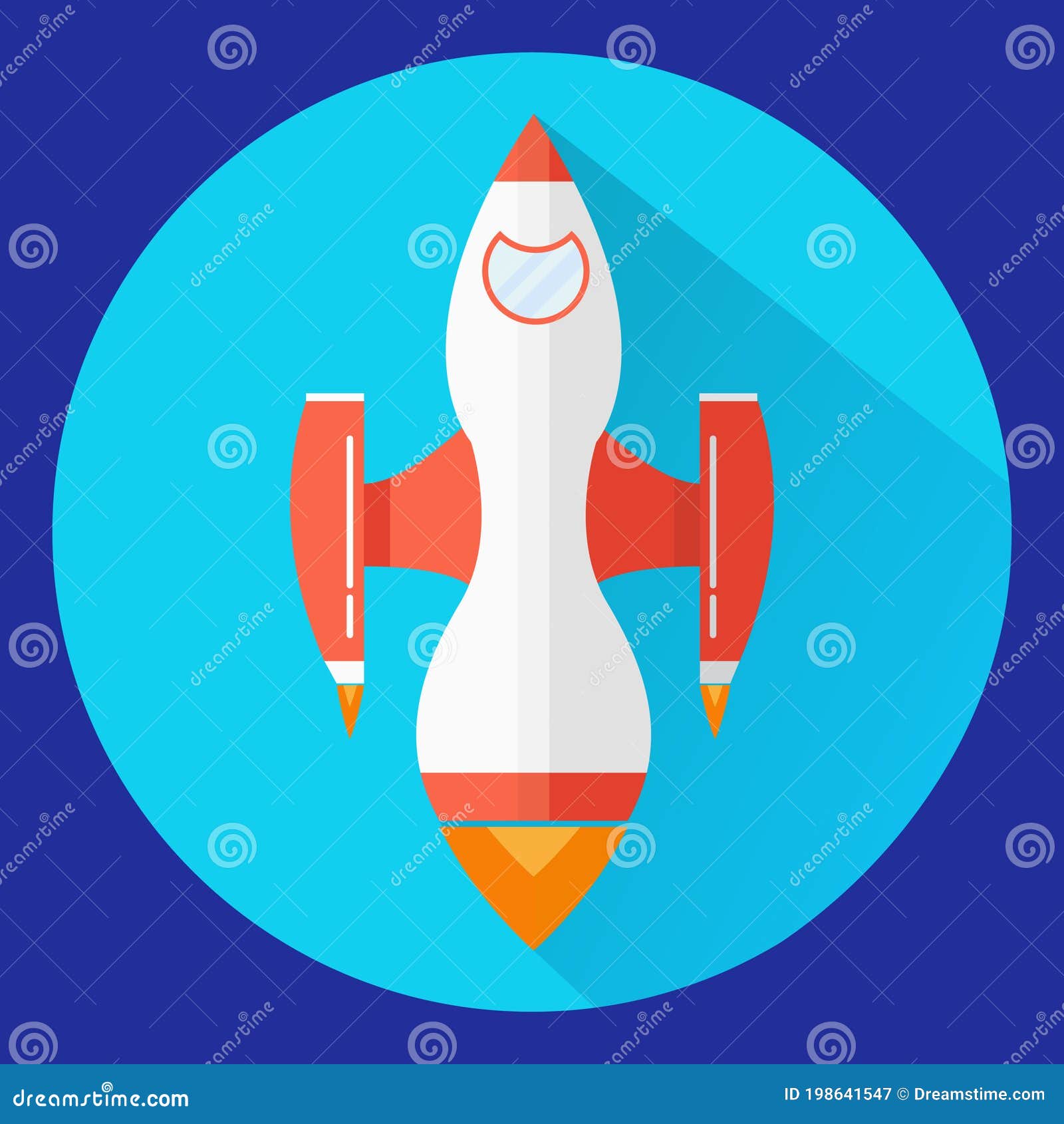 Icon the Flying-up Rocket. in Flat Style a Vector. a Design Concept for ...