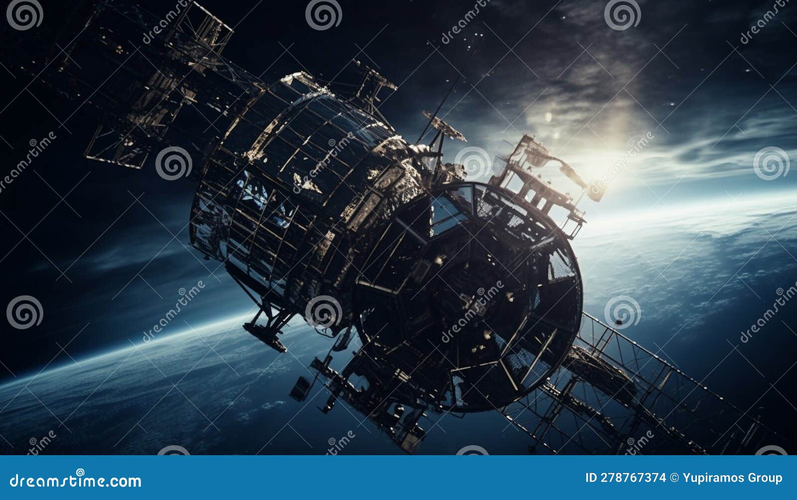 The Spaceship Orbits the Nebula, Powered by Natural Gas Fuel Generated ...