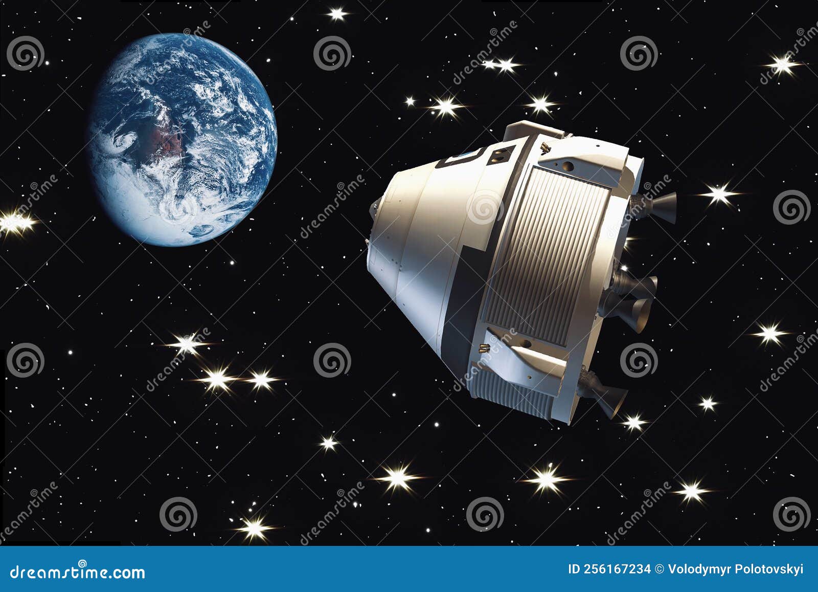 A Spaceship is Returning To the Earth.the Elements of this Image ...