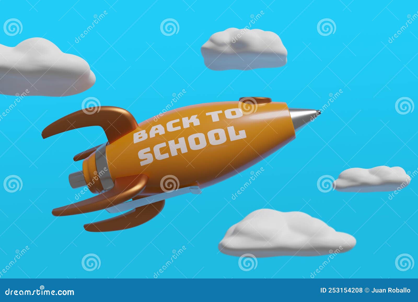 Spaceship in the Shape of a Pen with the Text Stock Illustration ...