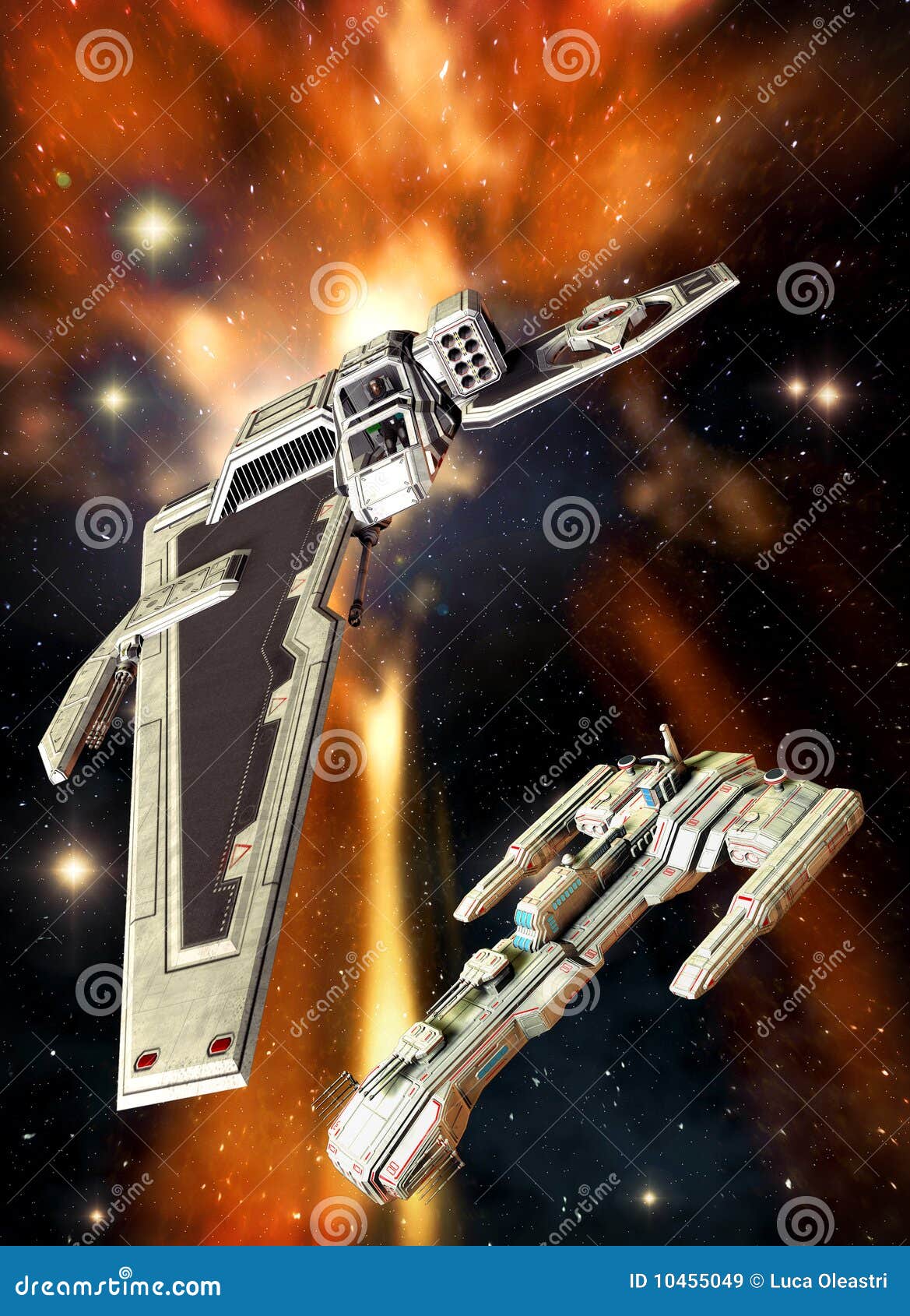 Space Fighter And Alien Moon Stock Photo | CartoonDealer.com #22955388