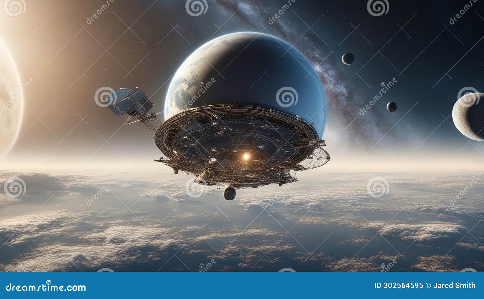 Earth In The Outer Space Collage. View From The Space . Planets Of ...