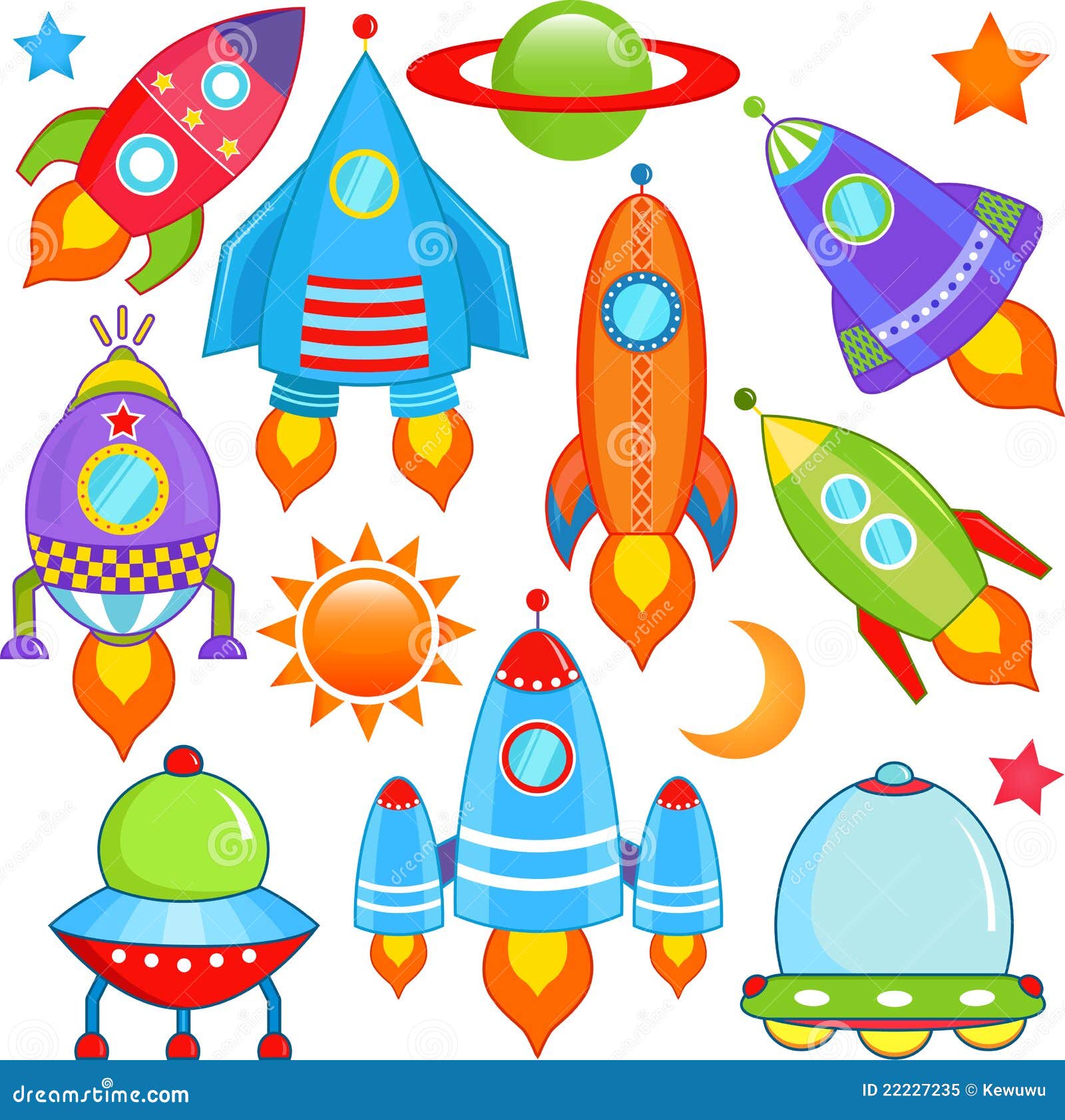 Spaceship Spacecraft Rocket Ufo Stock Vector Illustration Of Clip