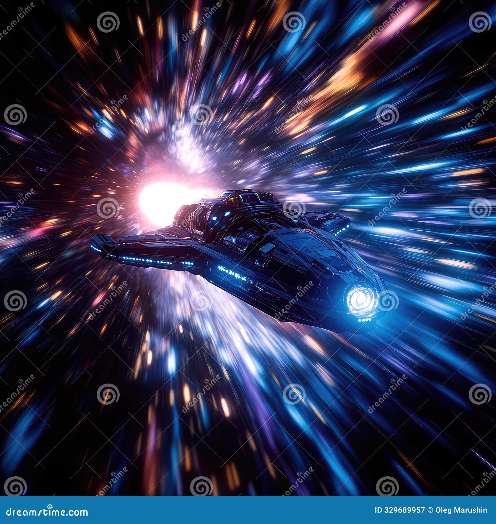 A Spaceship is Speeding at Light Speed through a Holographic Galactic ...