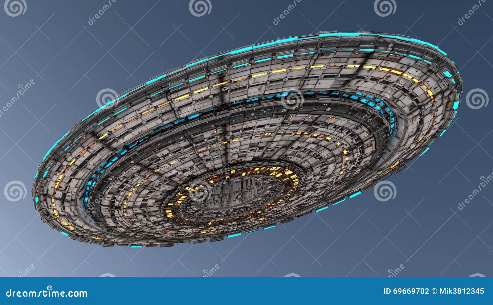 Alien Ship With A Cube Inside A Sphere Conceptual Image Of Alien ...