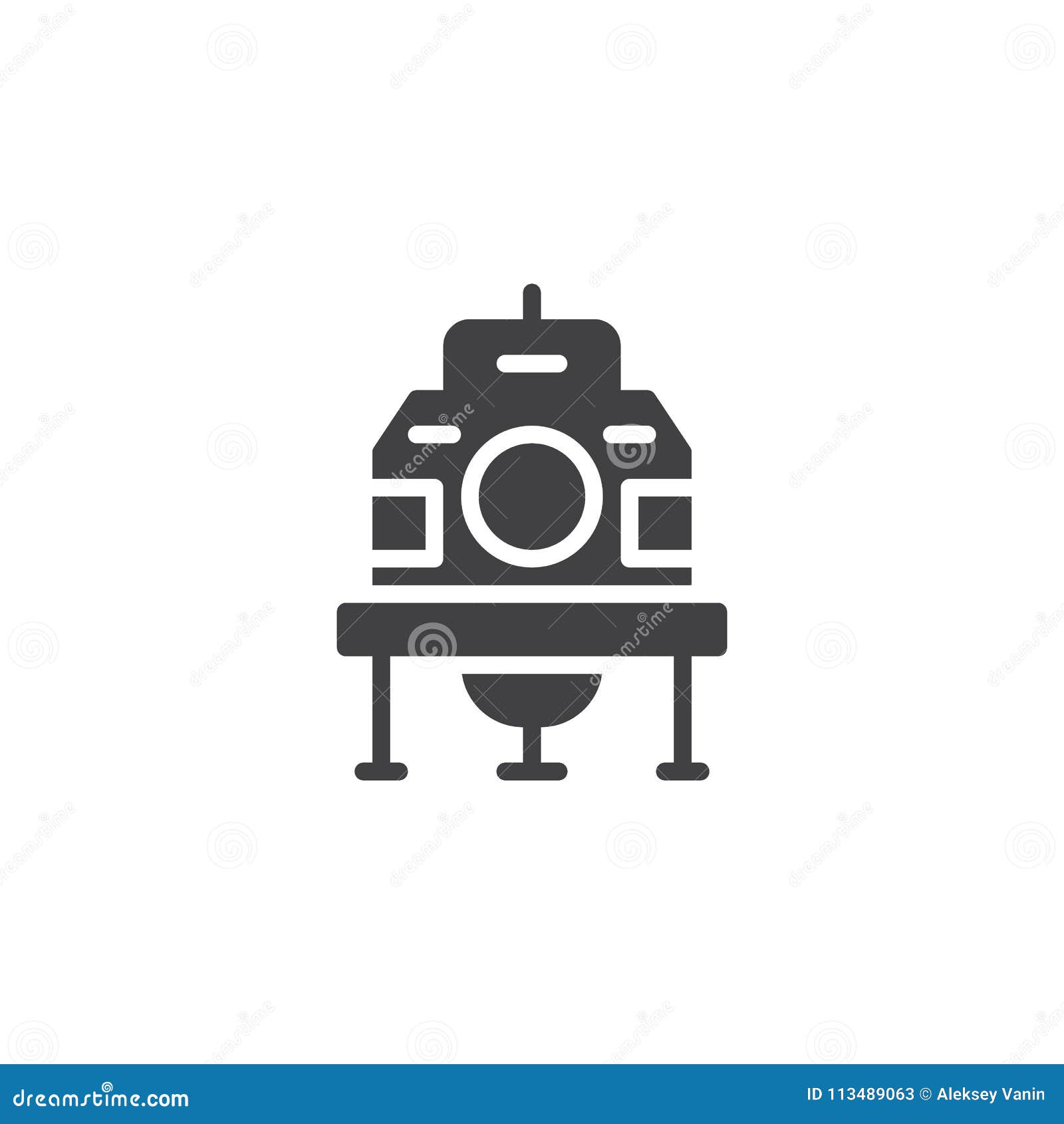 Spaceship vector icon stock vector. Illustration of spacecraft - 113489063