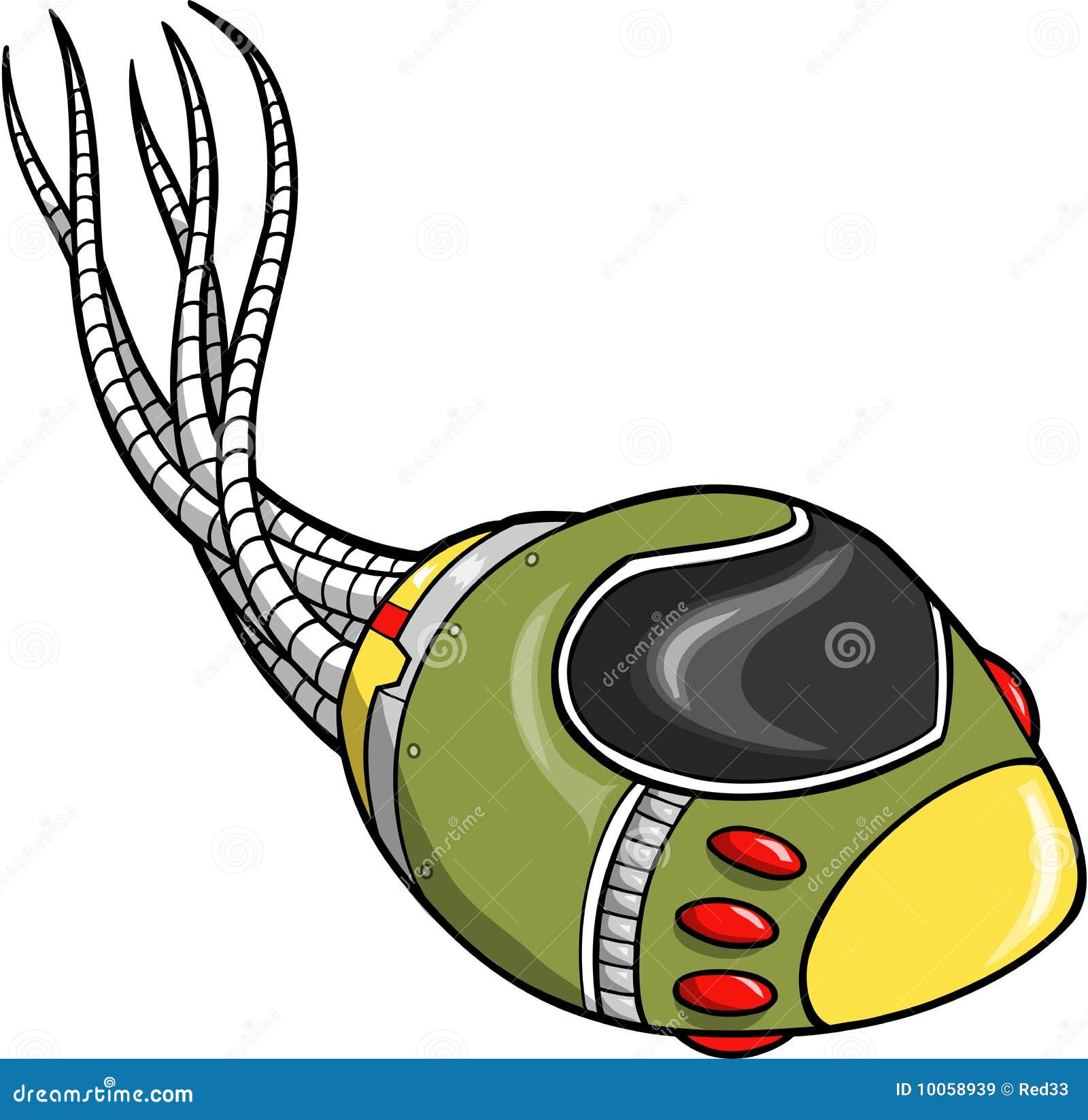 Ufo Spaceship Vector Icon. Alien Space Ship Cartoon Sticker ...