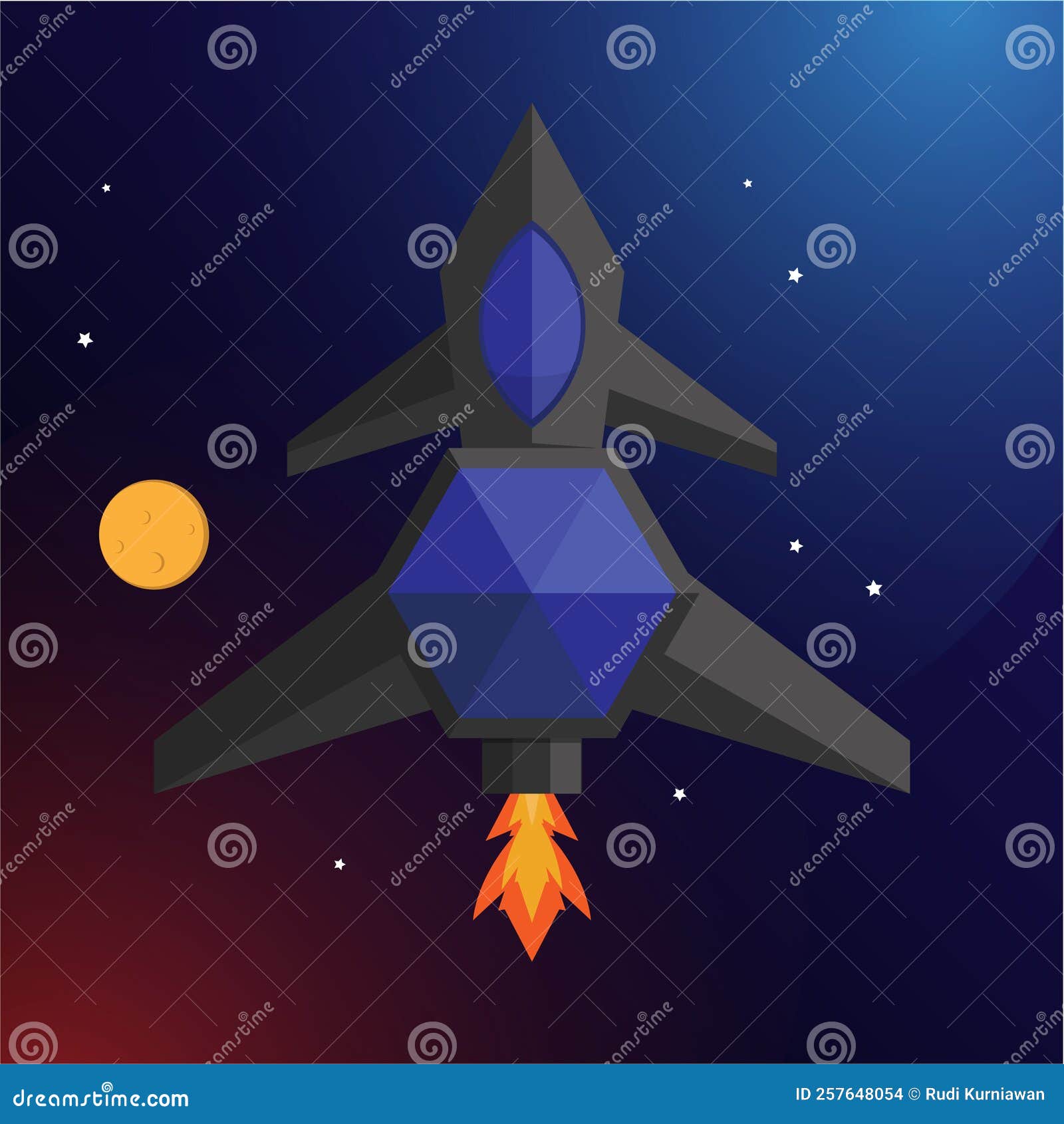 Spaceship Vector Illustration Stock Vector - Illustration of screenshot ...