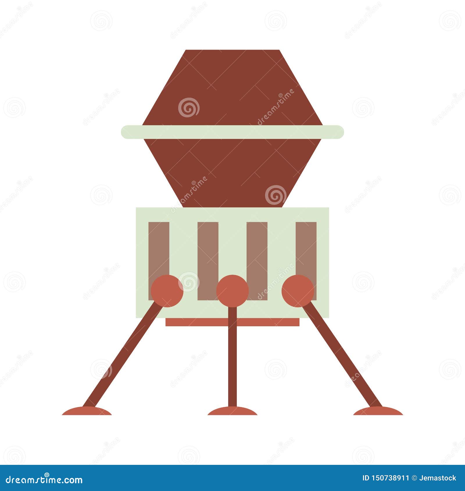 Spaceship Vertical Take Off Position Symbol Isolated Stock Vector ...