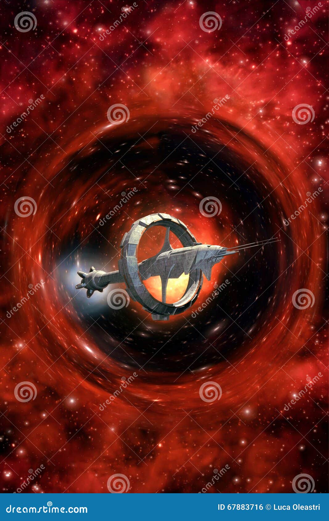 Spaceship warp drive stock illustration. Illustration of field - 67883716