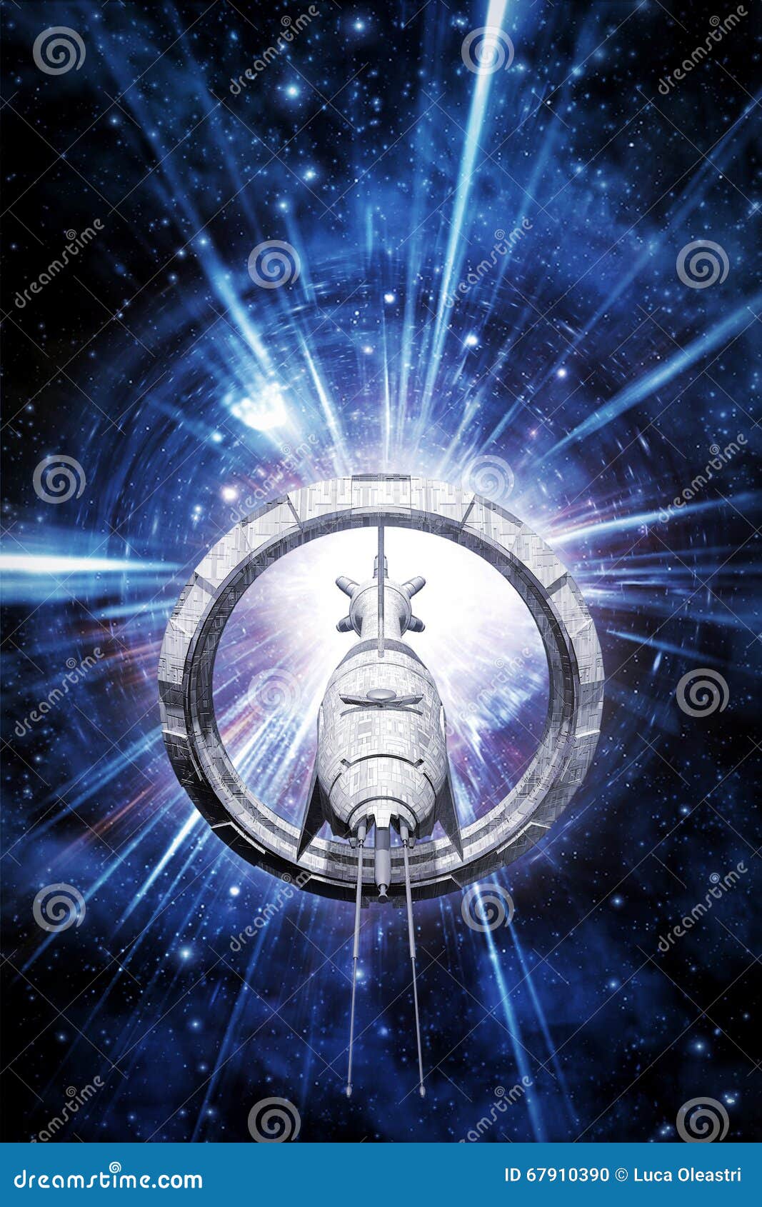 Spaceship Warp Speed Royalty-Free Cartoon | CartoonDealer.com #67910390