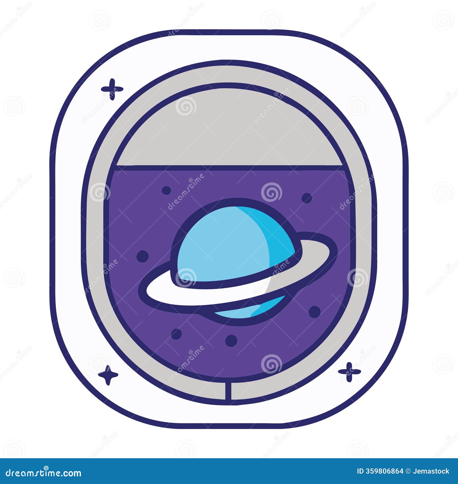 View Of The Planet Saturn With Rings. Cassini Probe In Exploration ...