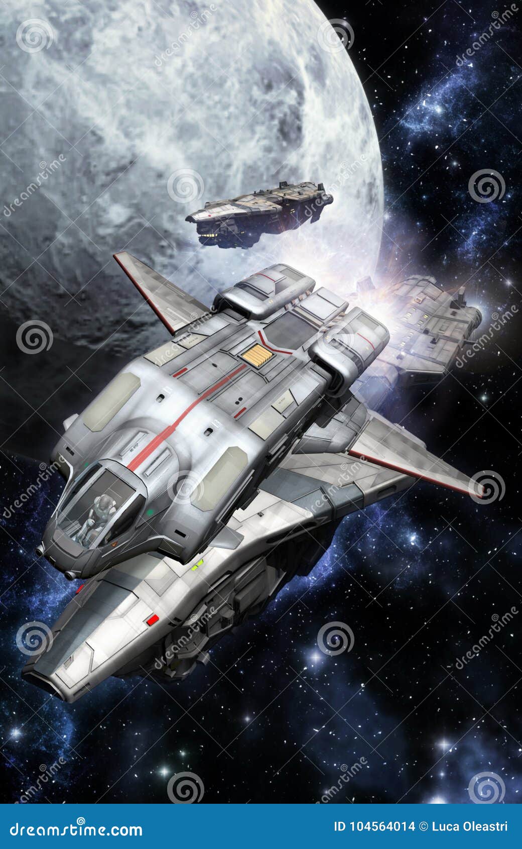 A Fleet Of Earth Spaceships Is Headed For A Habitable Exoplanet Cartoon ...