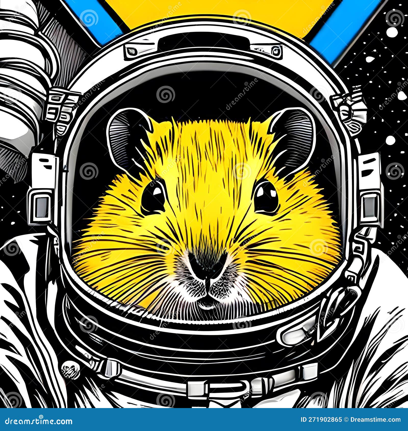 Spacesuited Hamster Astronaut Stock Image | CartoonDealer.com #271902865