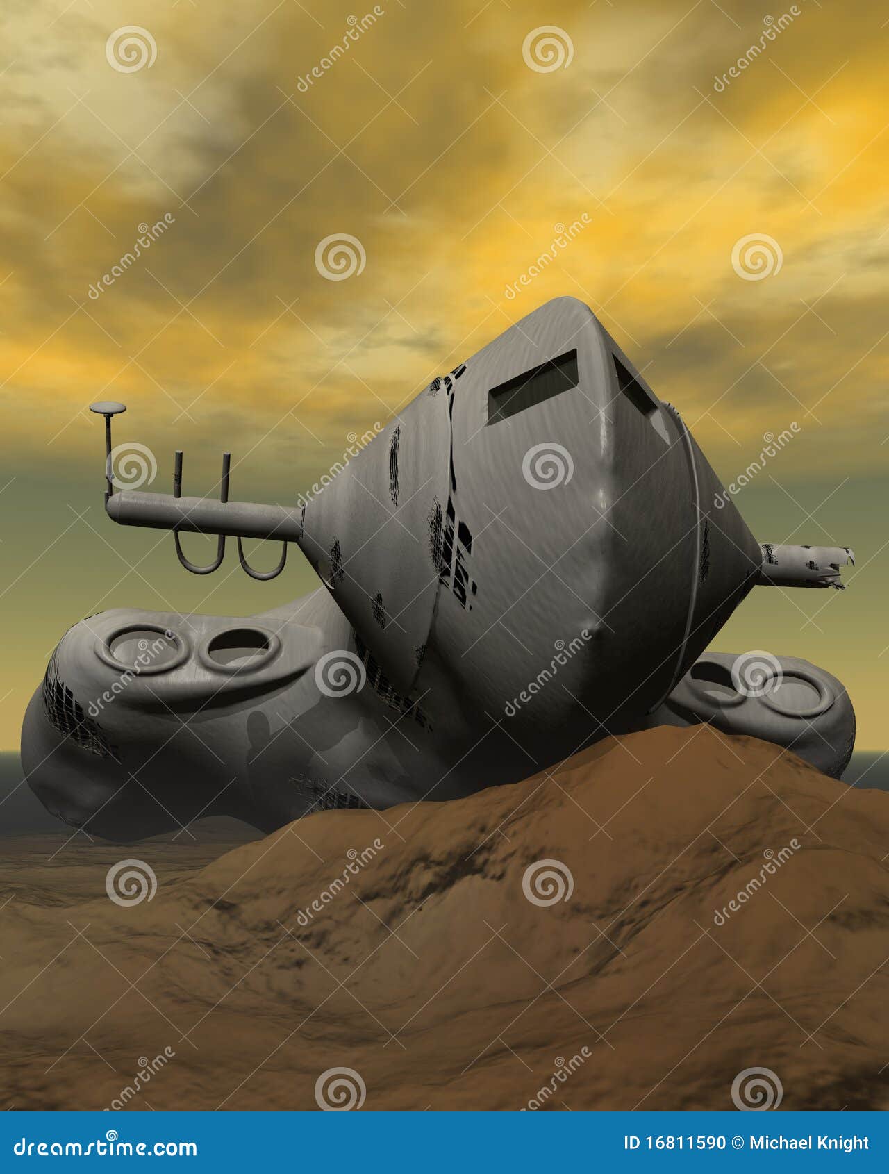 Spacewreck stock illustration. Illustration of futuristic - 16811590