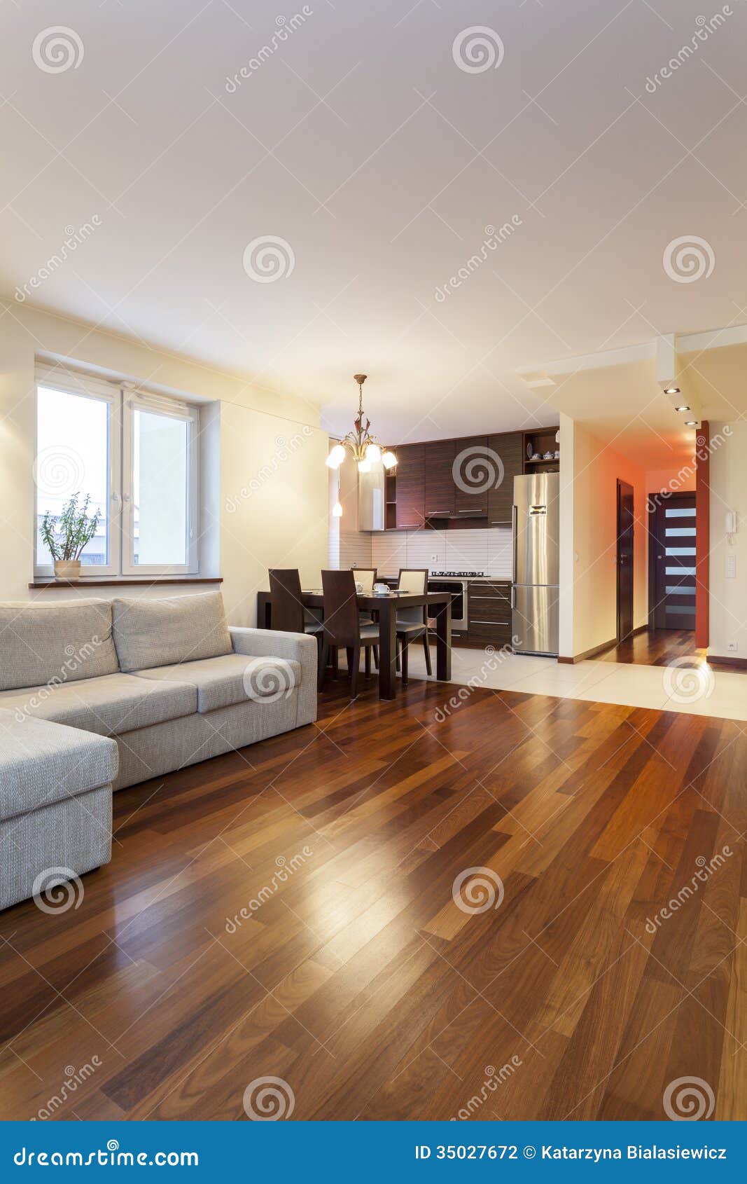 Spacious Apartment - Modern Interior Stock Photo - Image of design ...