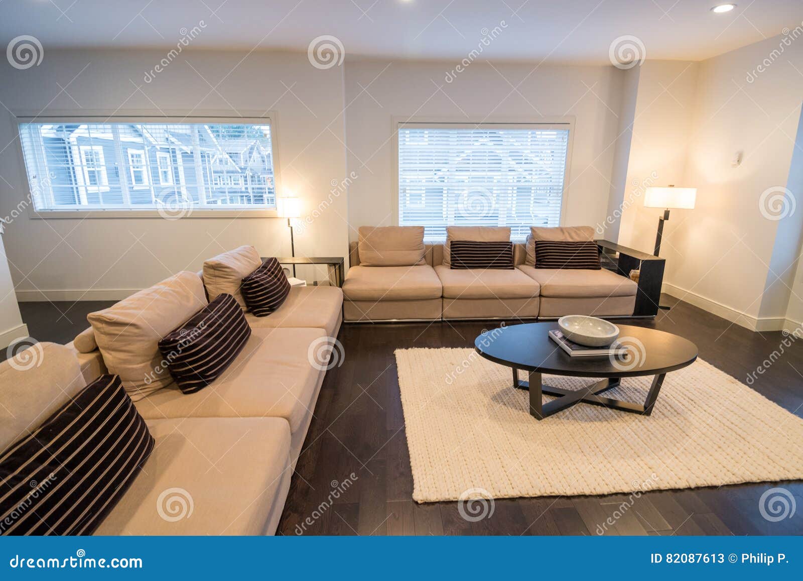 Spacious Bright Living Room Interior Stock Image - Image of hotel ...
