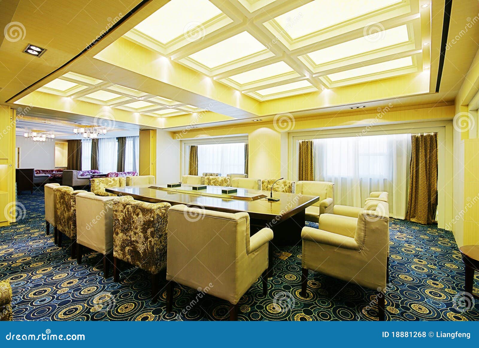 Spacious and Bright Meeting Rooms Stock Photo - Image of room, sofas ...