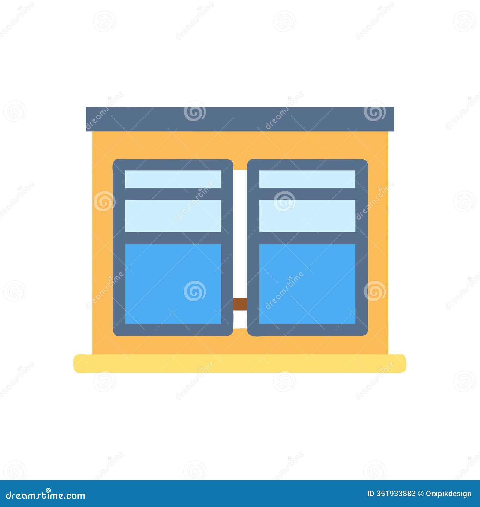 Spacious Classroom Window Design Icon Stock Vector - Illustration of ...