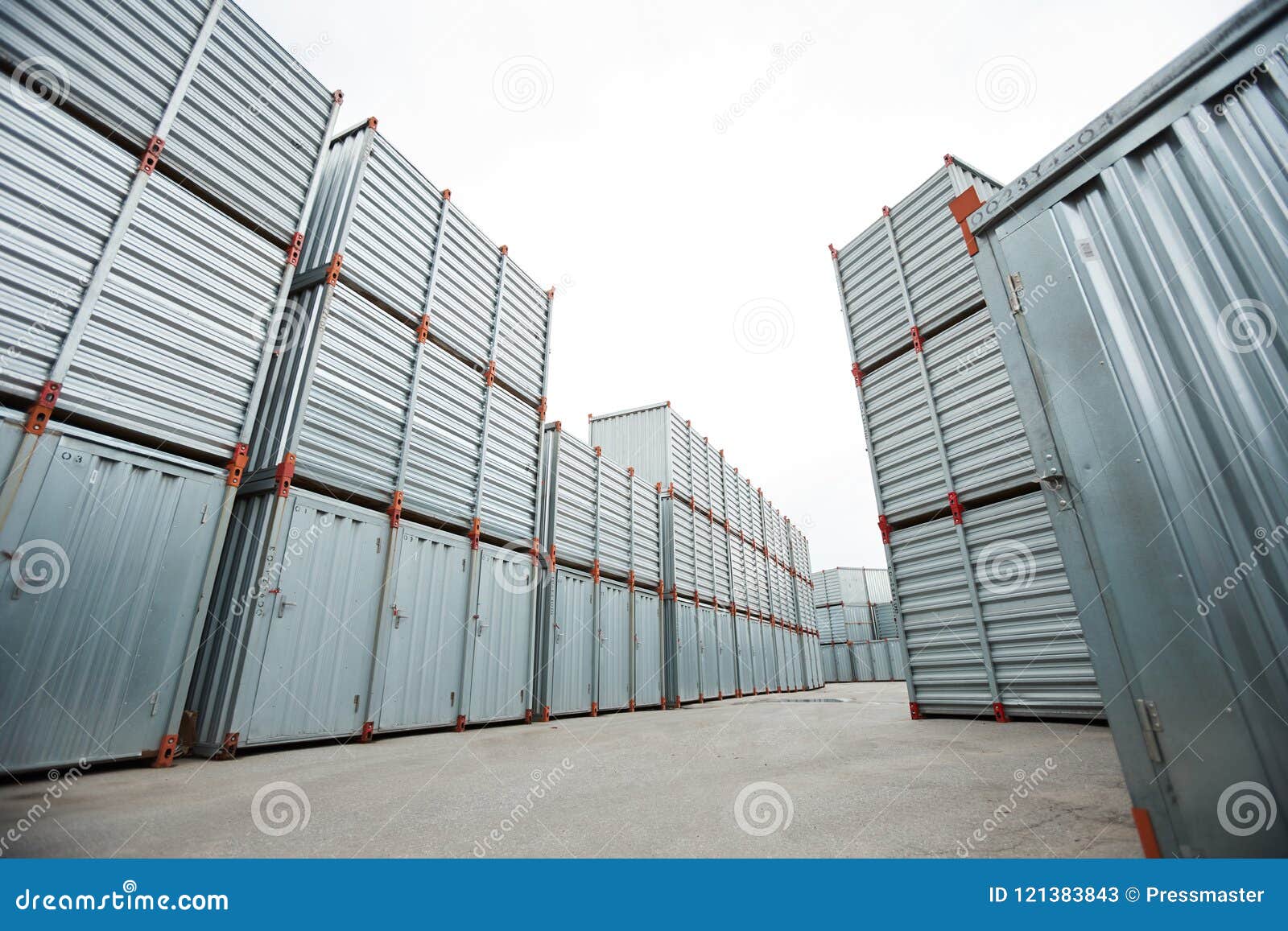 Spacious Container Storage Area Stock Image - Image of goods, freight ...