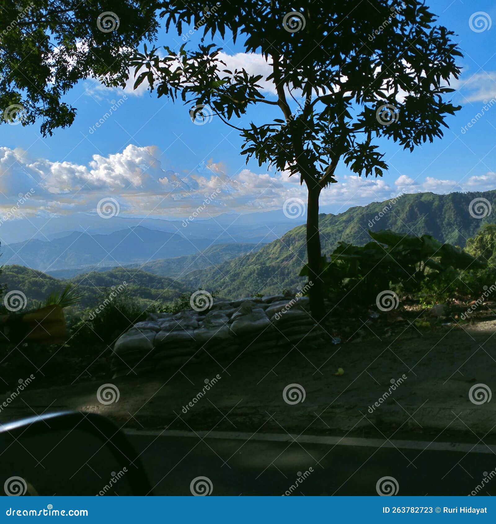 Spacious and Cool Mountain Scenery in Sukabumi, West Java Stock Image ...