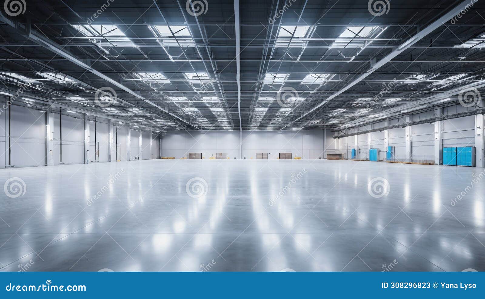 Spacious, Empty and Clean Warehouse Interior. Concept of Organized ...