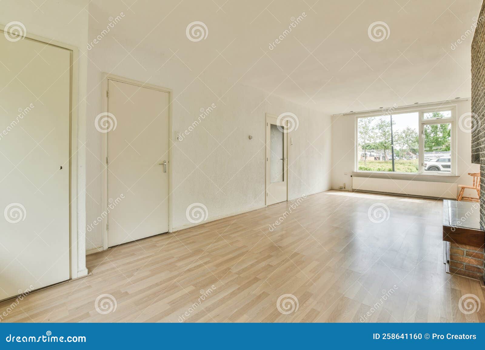 Spacious empty room stock photo. Image of decor, luxurious - 258641160