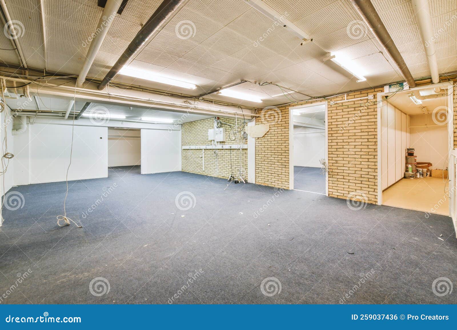 Spacious empty room stock photo. Image of house, fashionable - 259037436