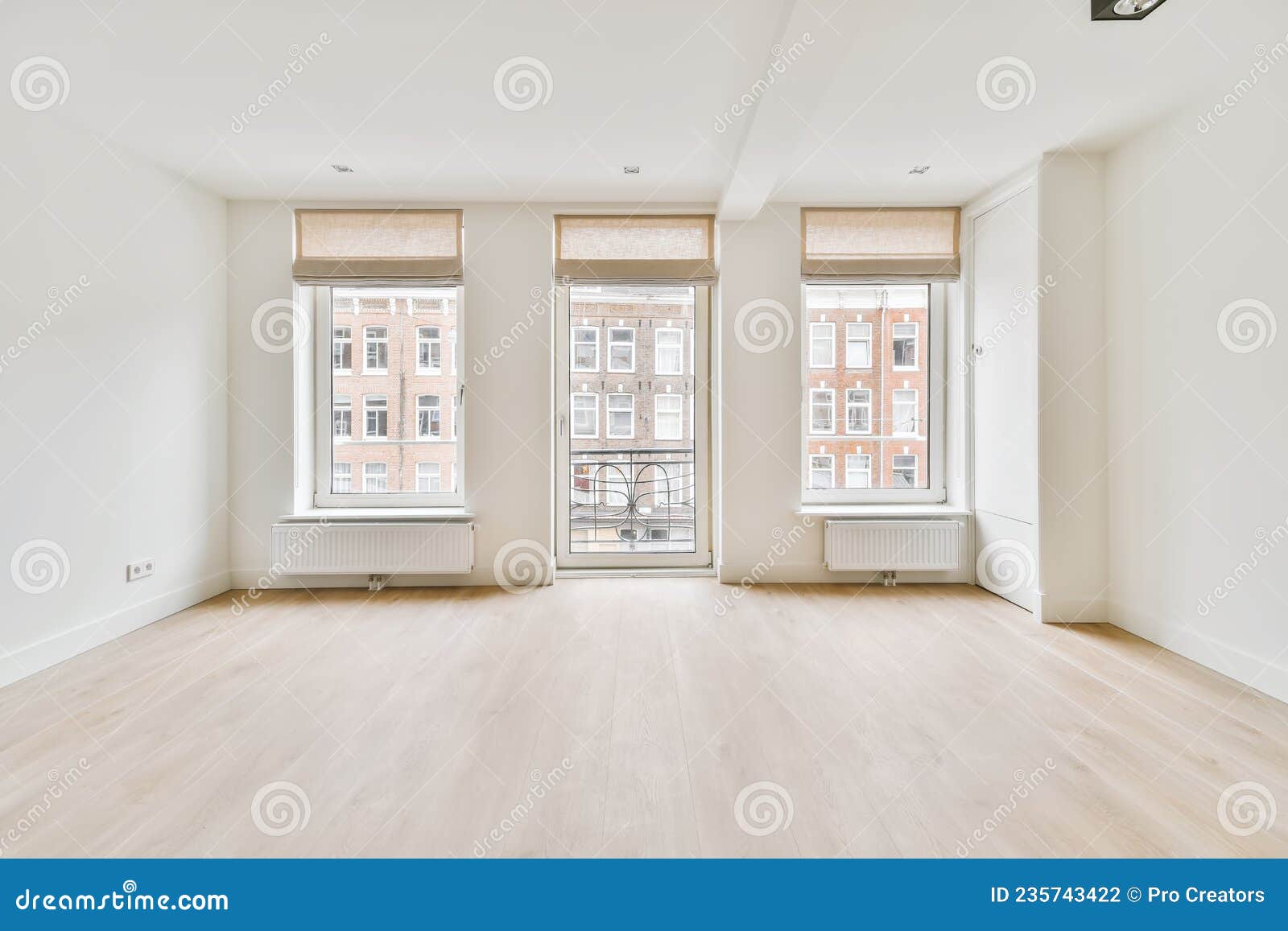 Spacious empty room stock photo. Image of indoor, building - 235743422