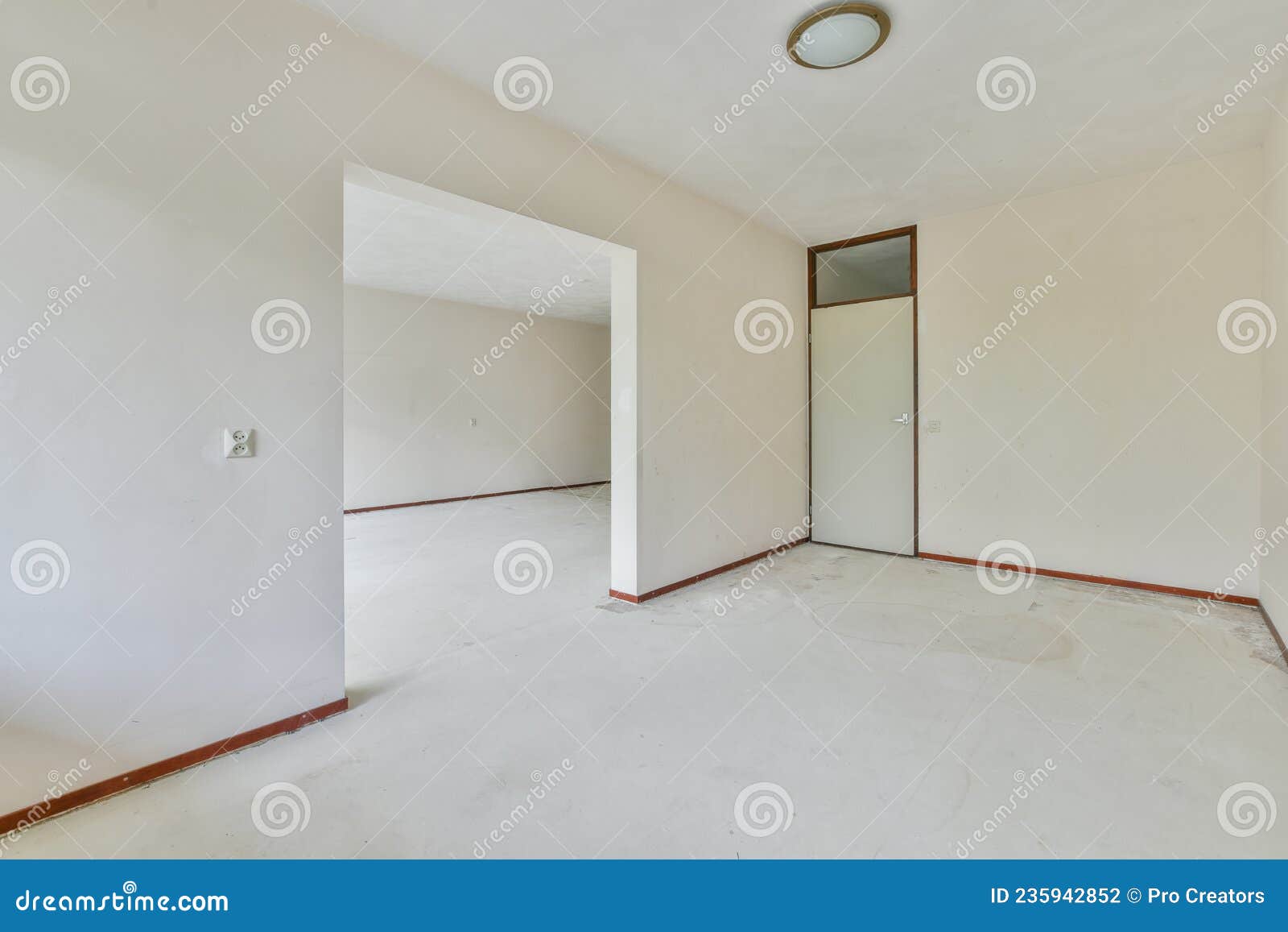 Spacious empty room stock photo. Image of modern, real - 235942852
