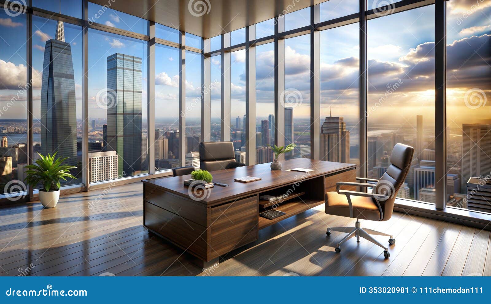 Executive Office For Use As A Videoconference Background Stock Photo ...