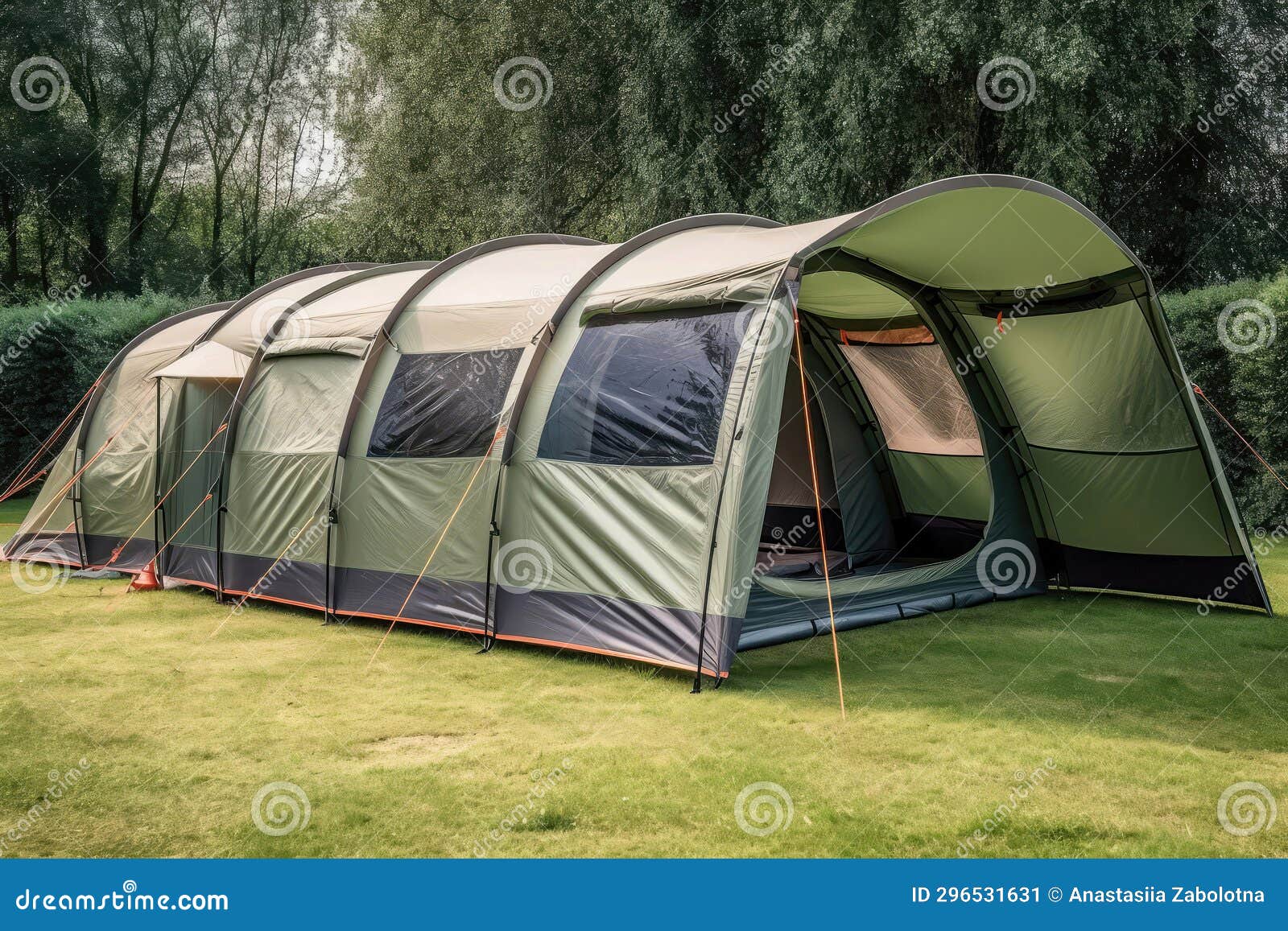 Spacious Family Tent with Multiple Compartments and Sleeping Areas ...