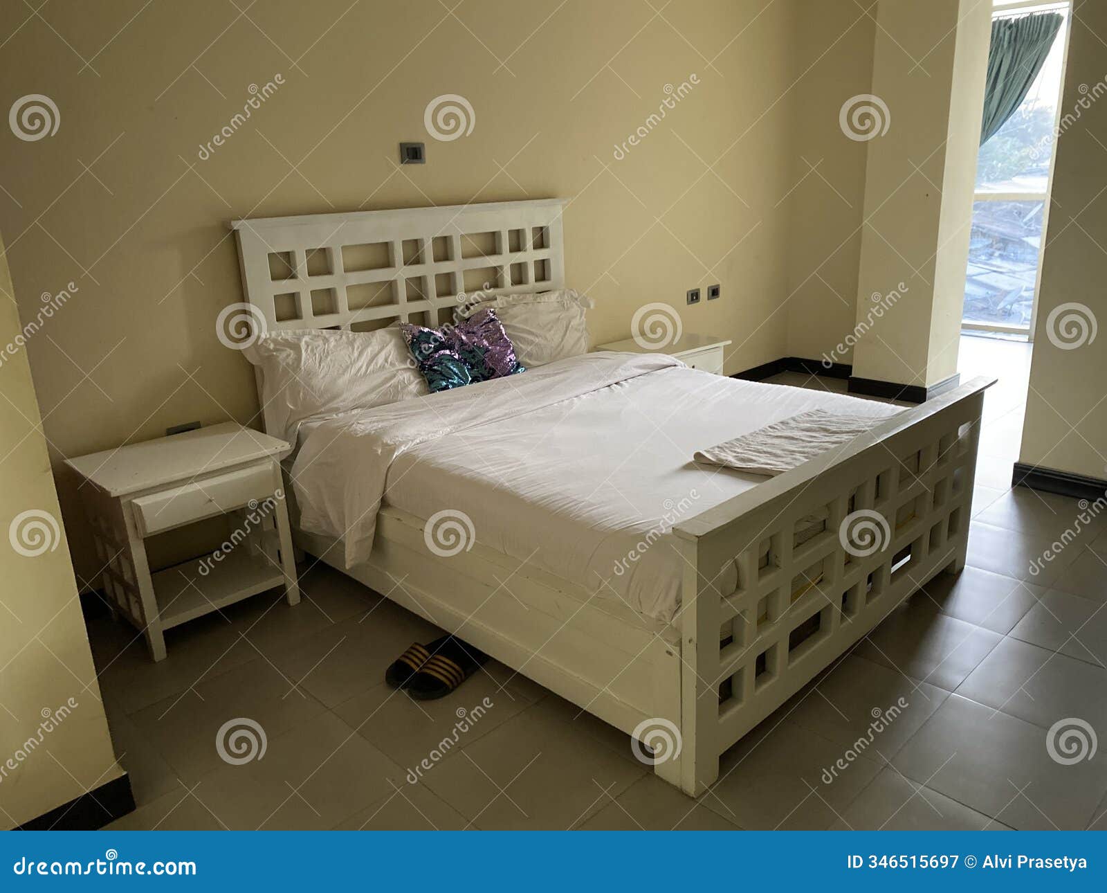 The Spacious Hotel Bedroom is Equipped with a Comfortable Bed, Small ...