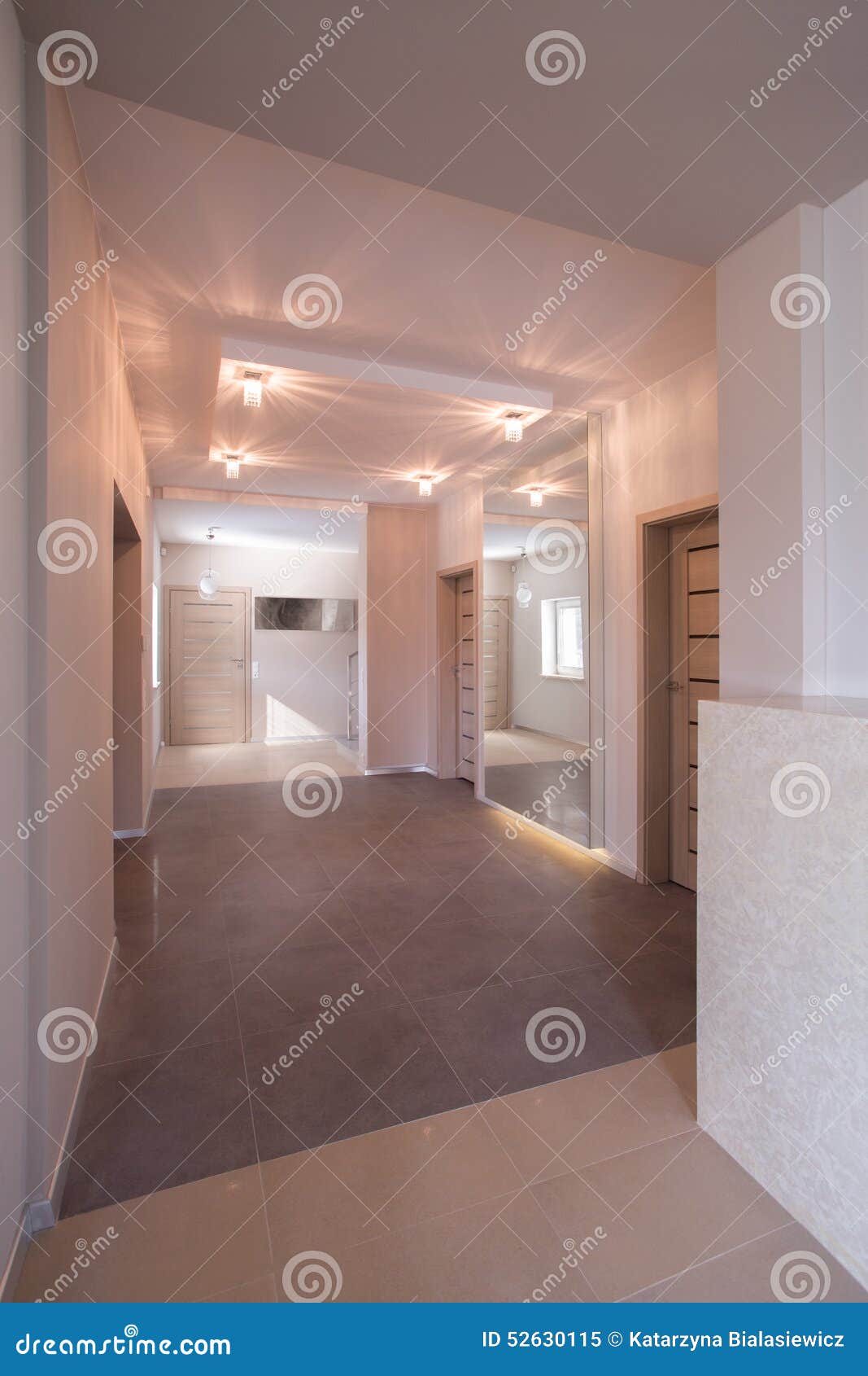 Illuminated Anteroom In Modern Villa Stock Photo | CartoonDealer.com ...