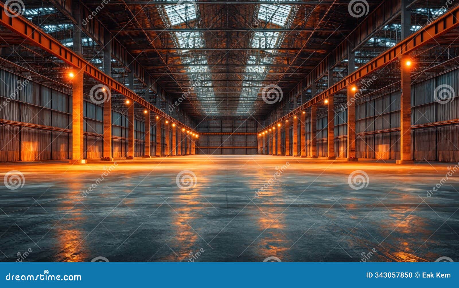 Spacious Industrial Warehouse with Bright Lighting, Open Floor Plan ...