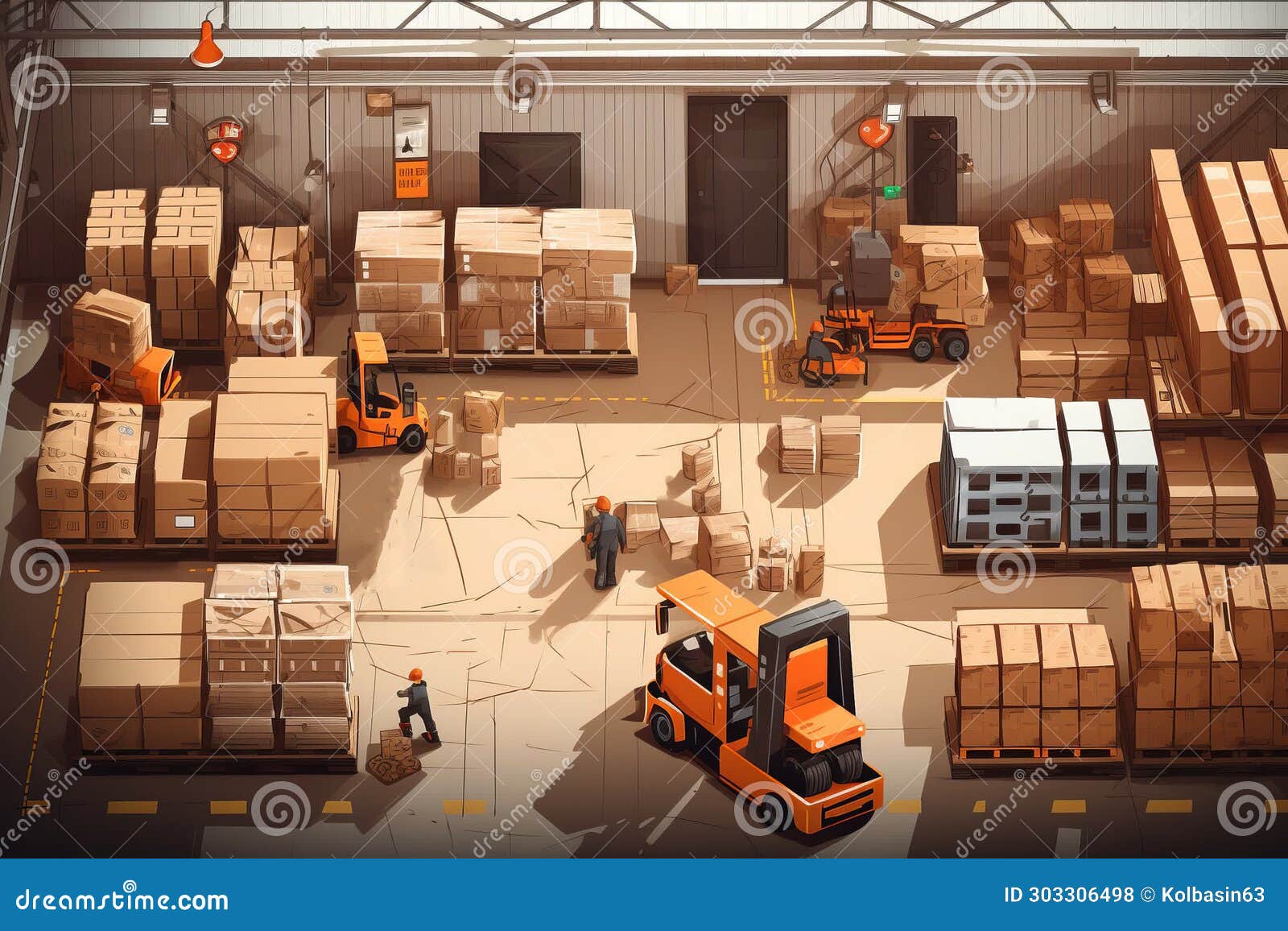Industrial Warehouse Terminals Stock Photo - Image of goods, freight ...