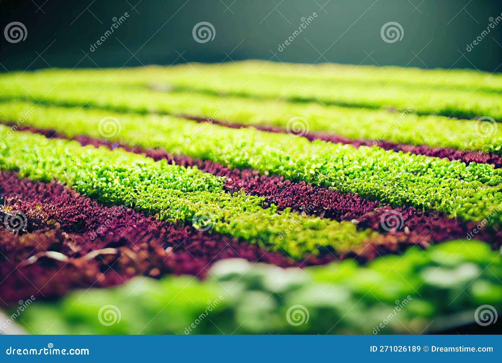 Spacious Large Plantations for Growing Useful Organic Microgreens Stock ...