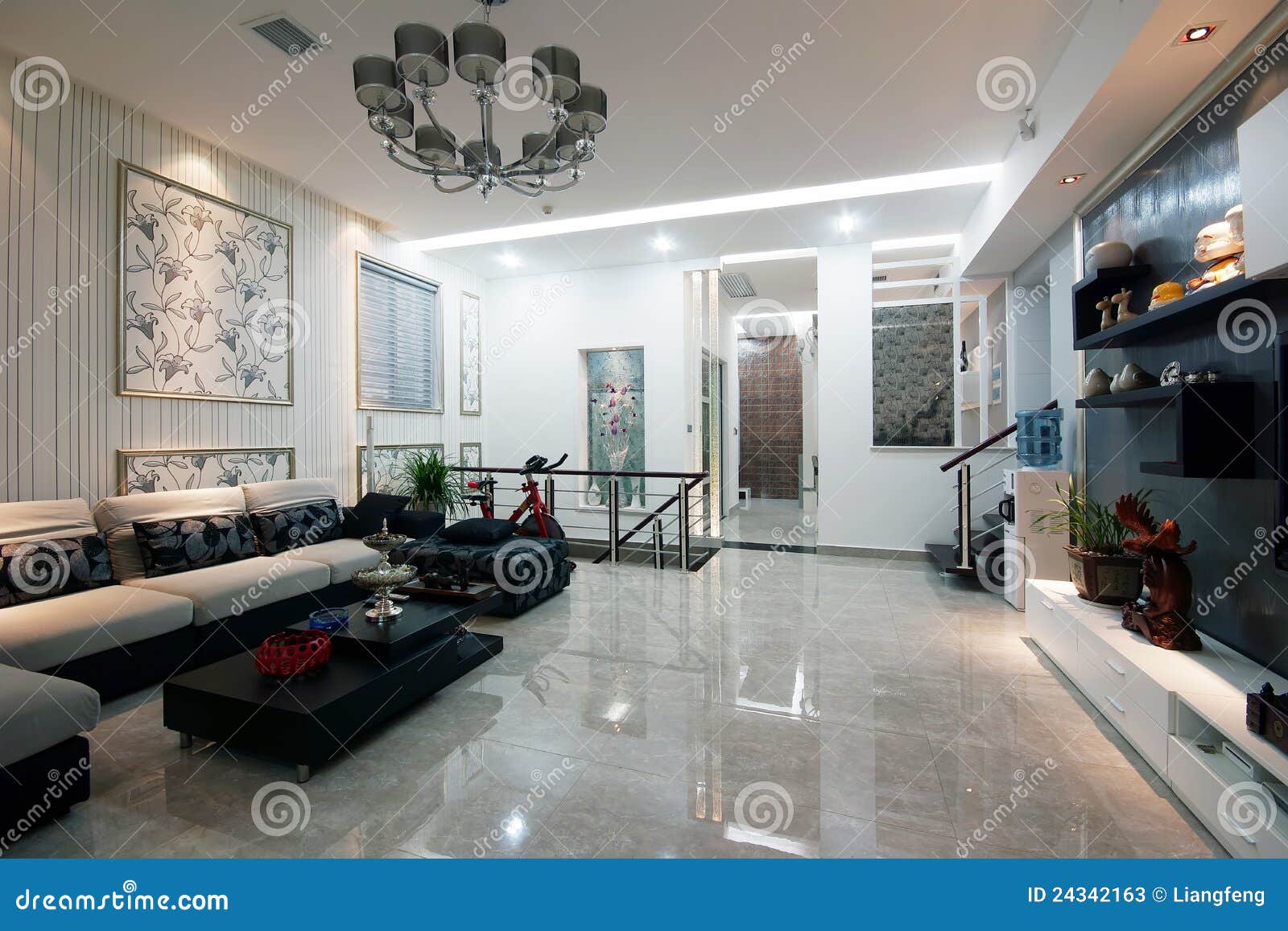 The spacious living room stock image. Image of expensive - 24342163