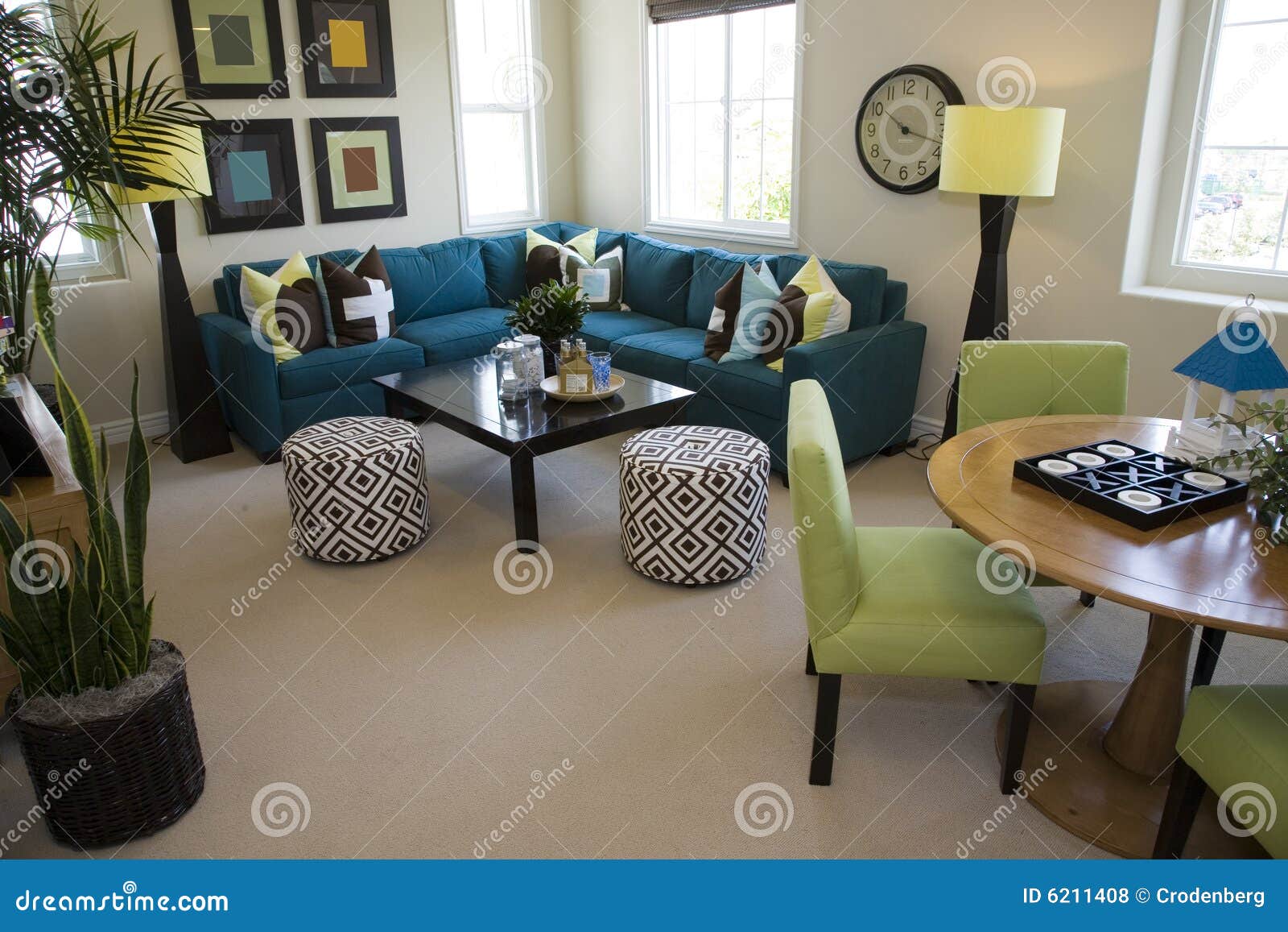 Spacious living room stock photo. Image of family, home - 6211408