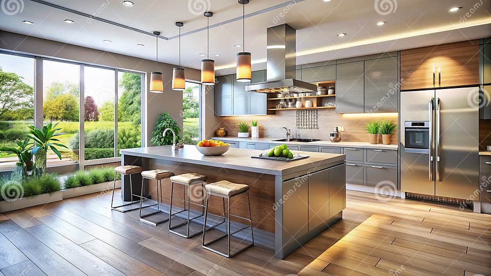 Spacious Minimalist Kitchen Design Sleek Aesthetics and Optimal ...