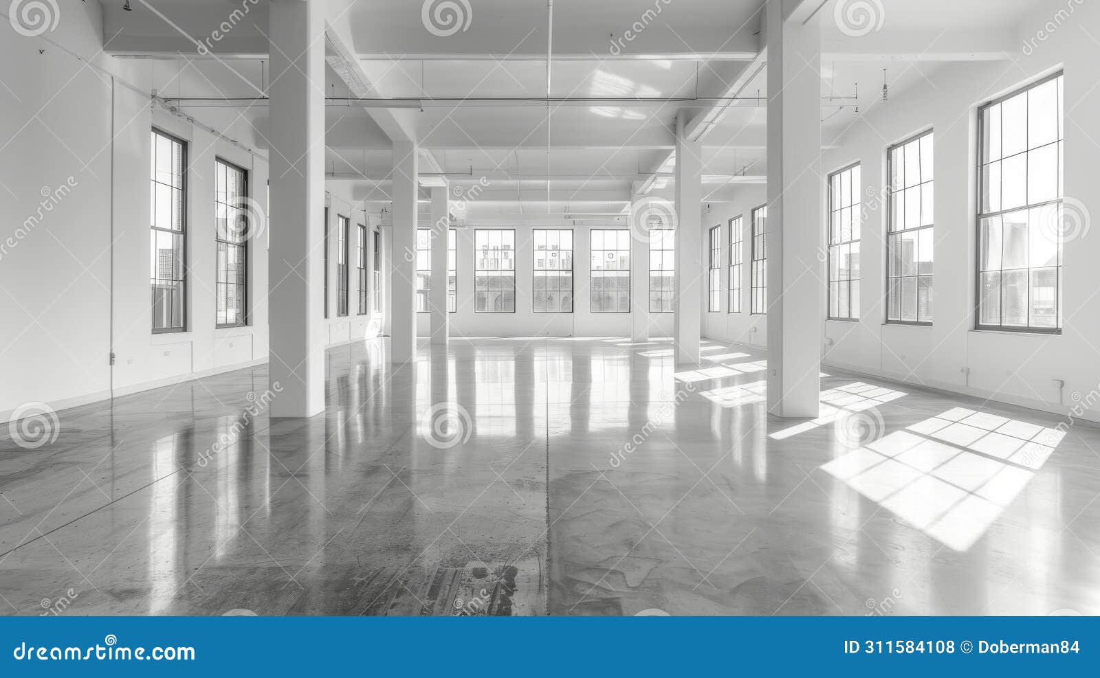 Modern Vacant Retail Shop Interior With Blank Storefronts And Clean ...